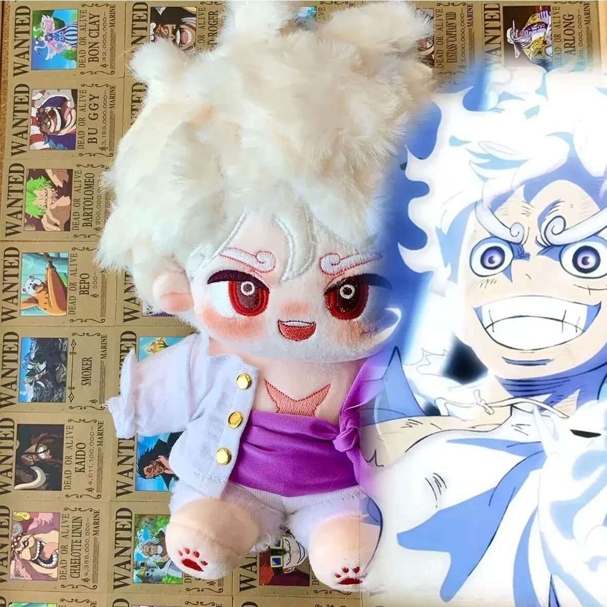 Gear 5 Luffy Plush One Piece (20cm/7.9") | Perfect Anime Gift